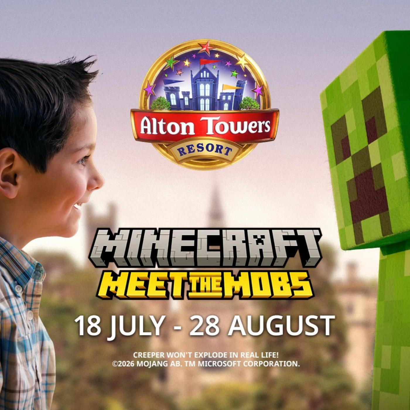 Minecraft Meet the Mobs Coming To Alton Towers Resort This Summer ...